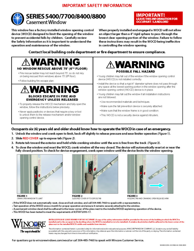 Window Opening Control Device